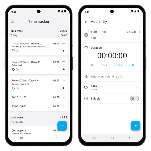 Clockify FREE Android Time Tracking App