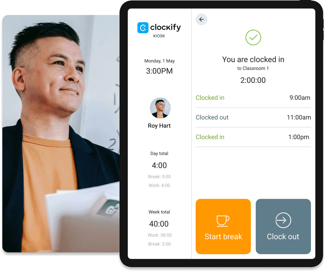 Time Clock for Education Systems - Clockify™