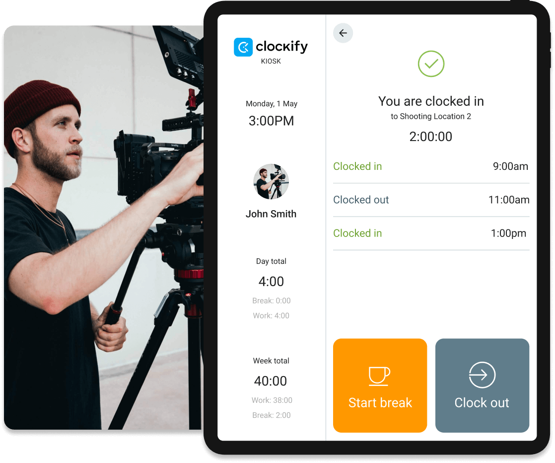 Time Clock for Entertainment Business - Clockify™