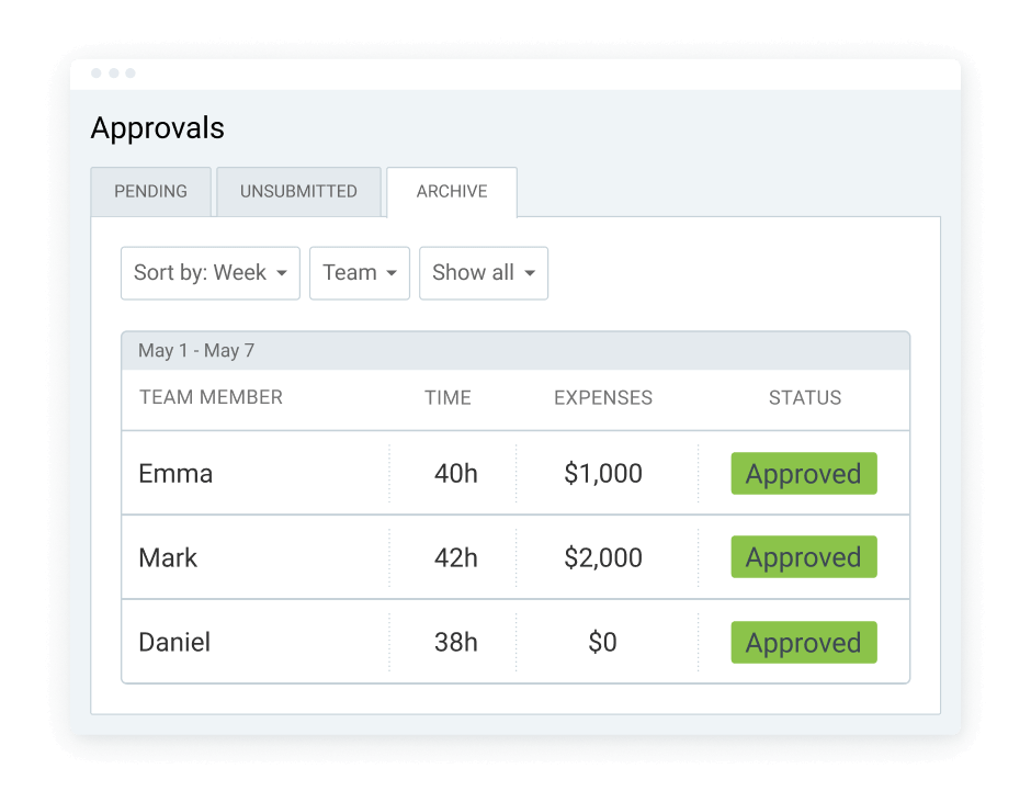 Approval - Clockify Features