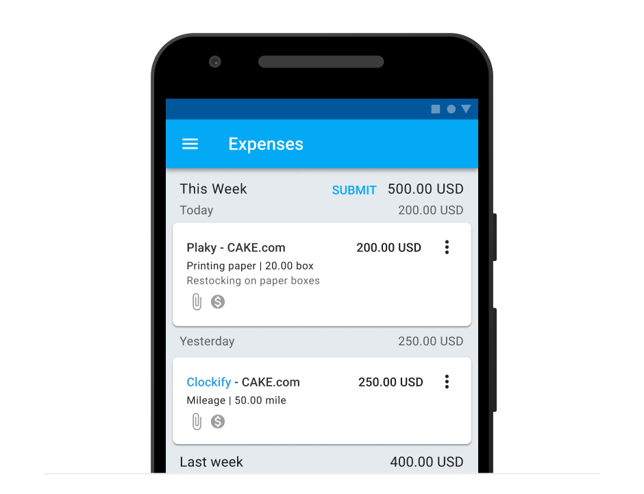 Expenses - Clockify Features