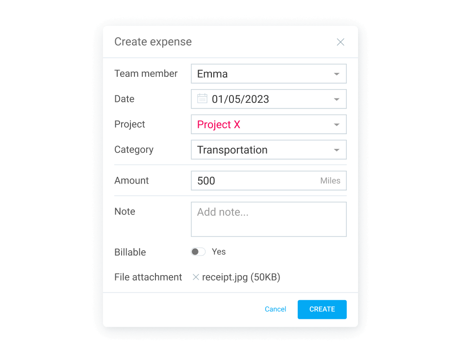 Expenses - Clockify Features