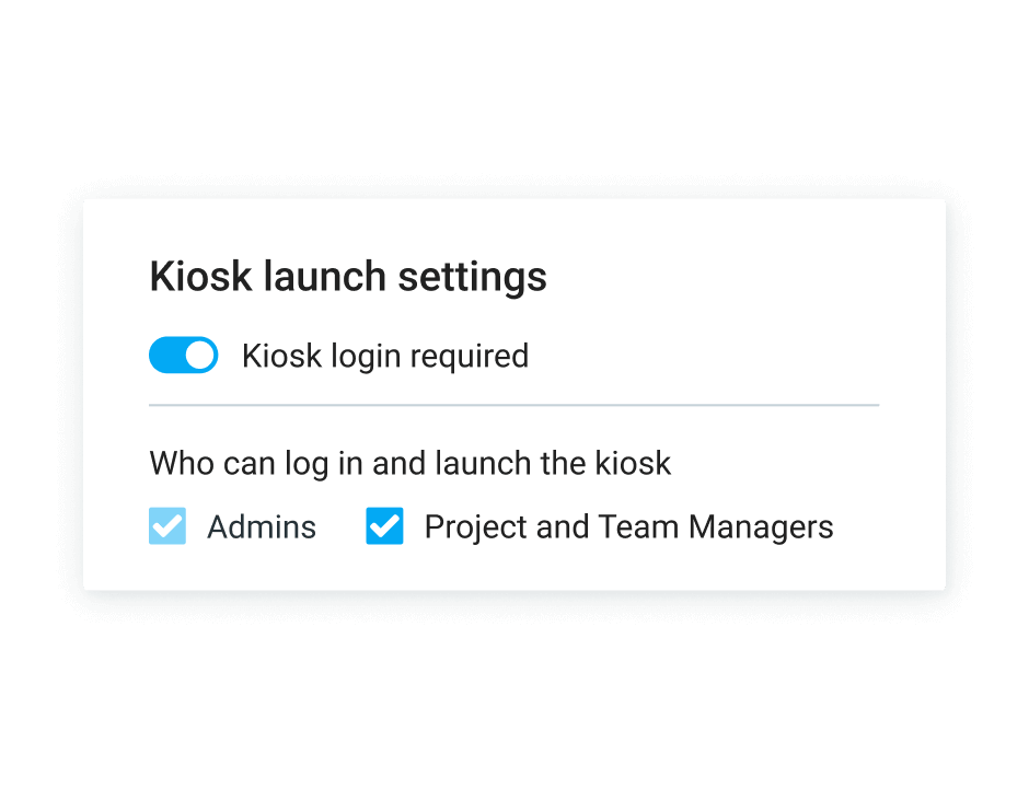 Kiosk - Clockify Features