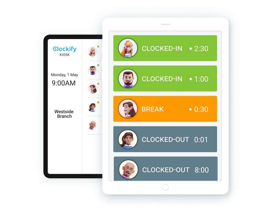 Kiosk - Clockify Features