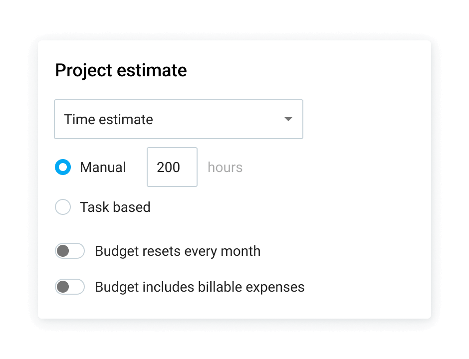 Projects - Clockify Features