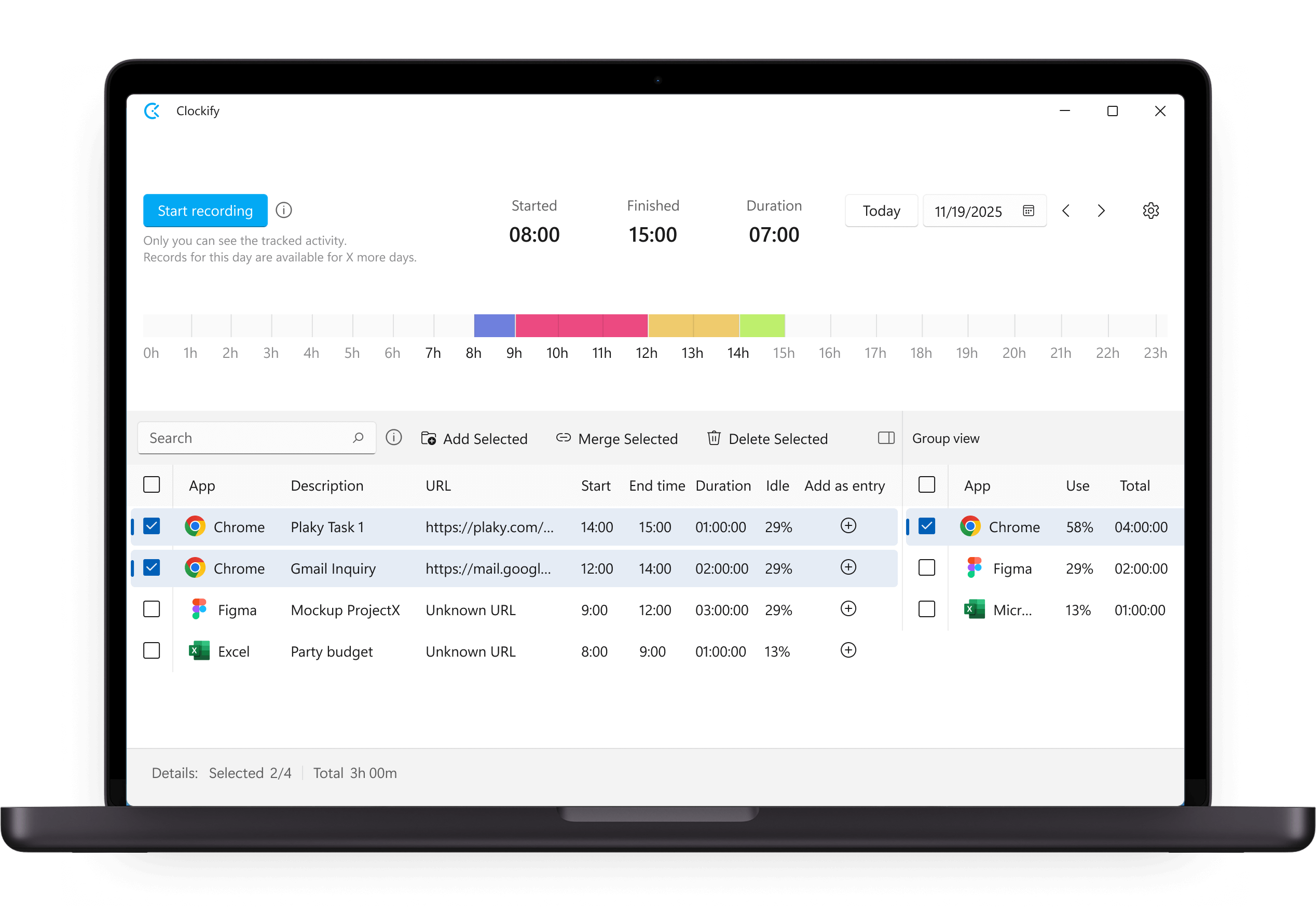Auto tracker - Clockify Features