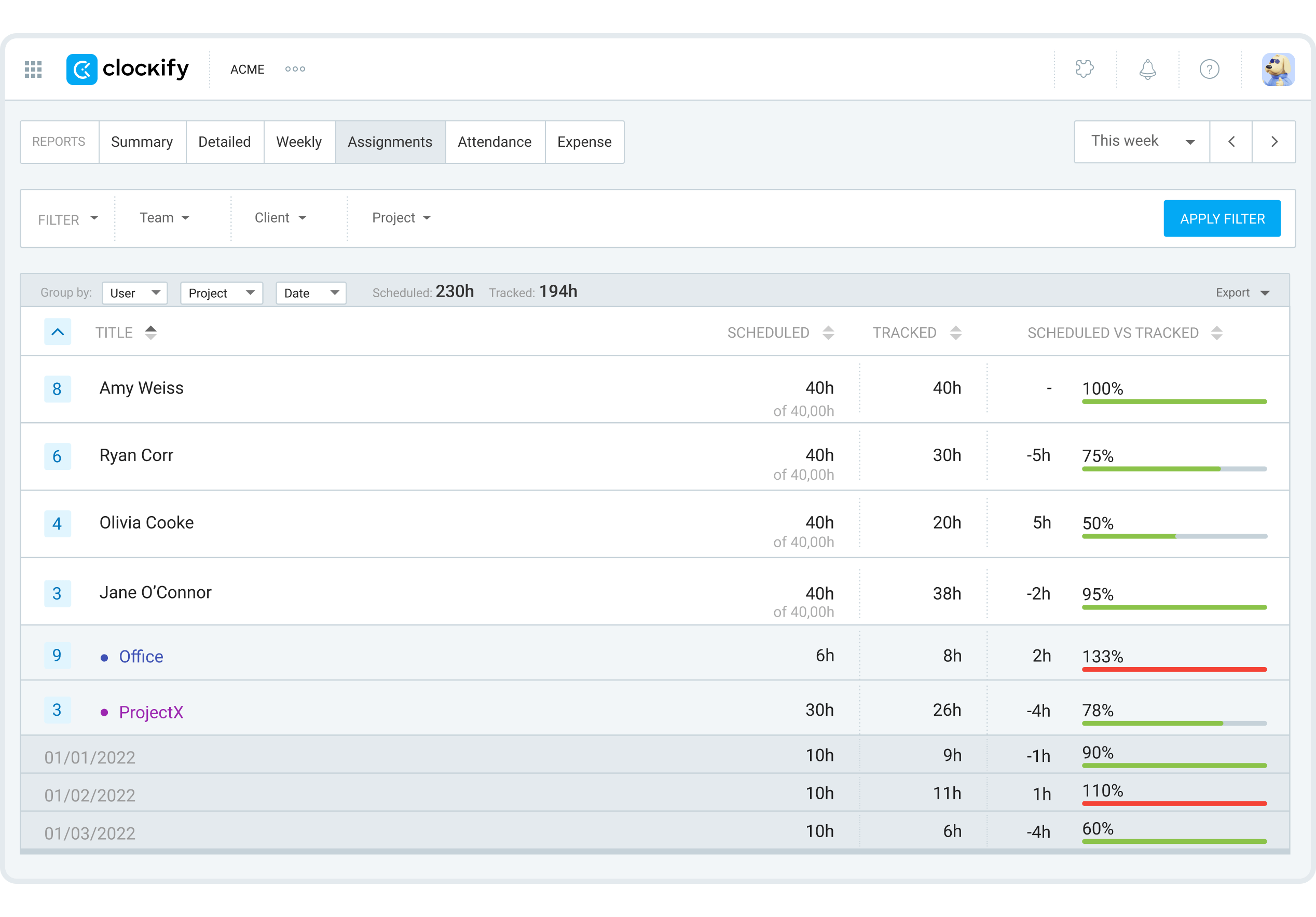 Features - Clockify™