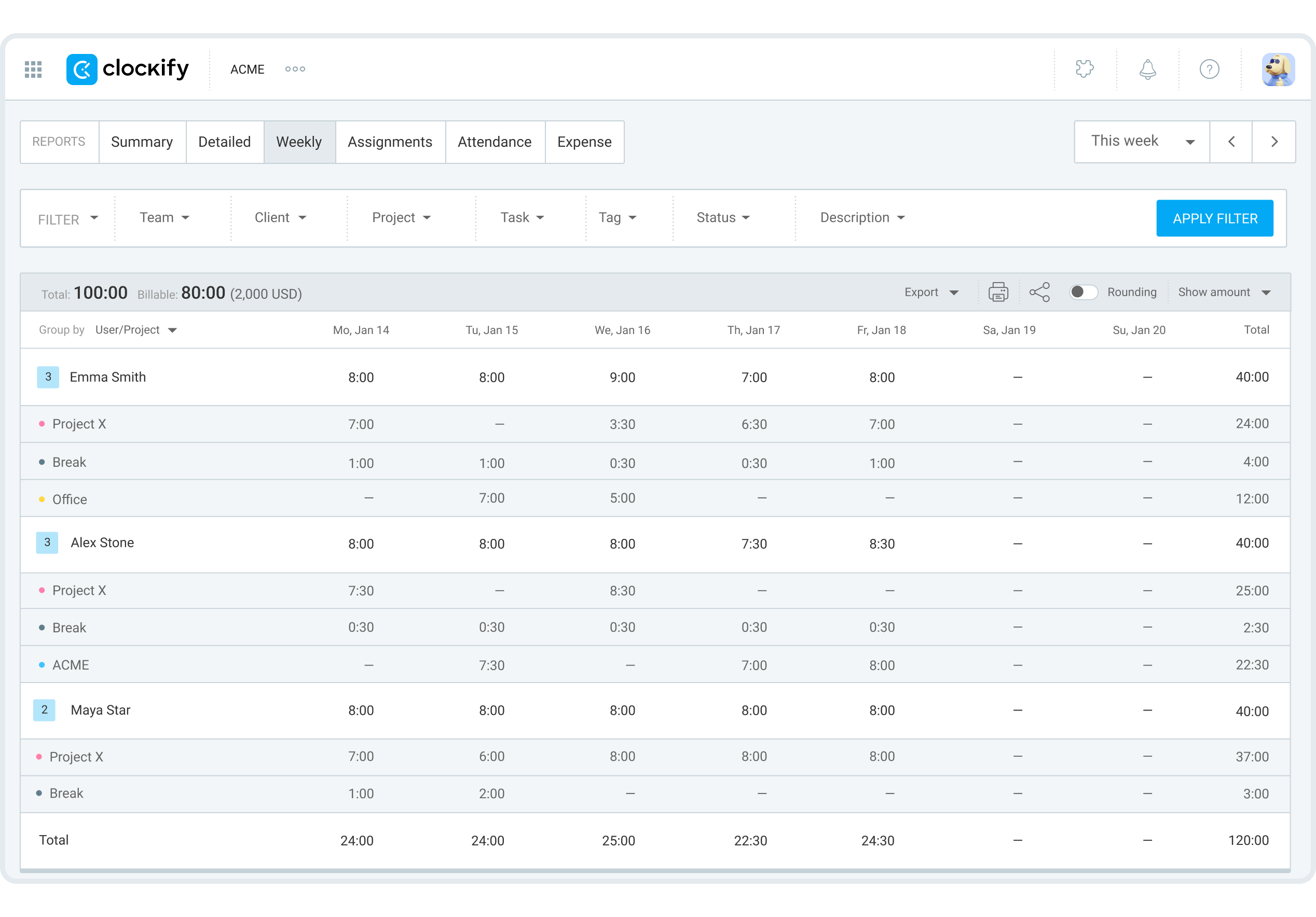 Features - Clockify™