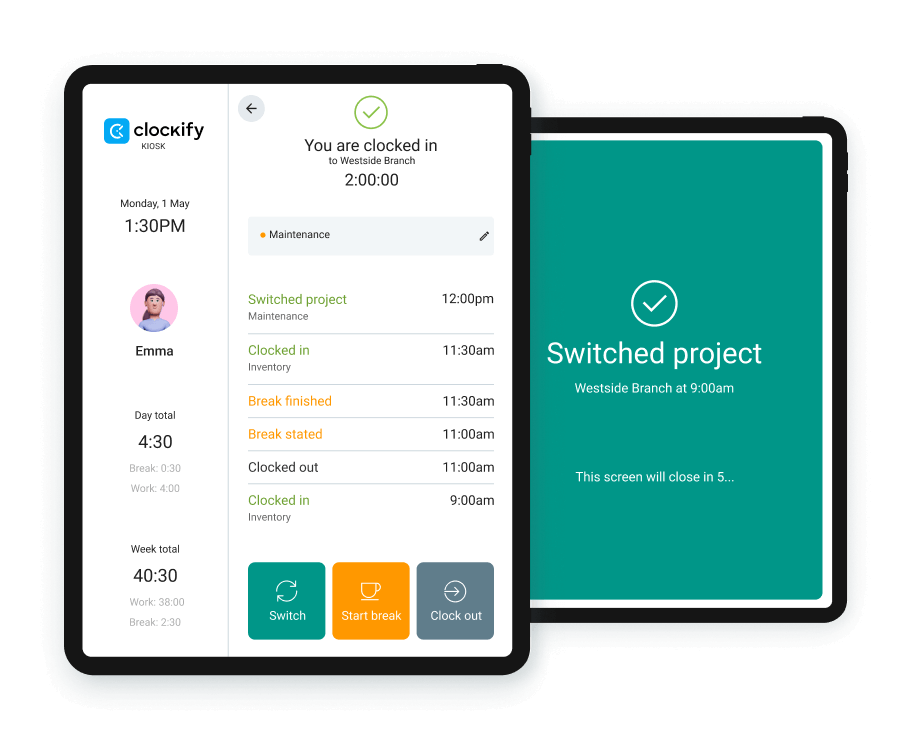 Quiosque - Ferramenta do Clockify