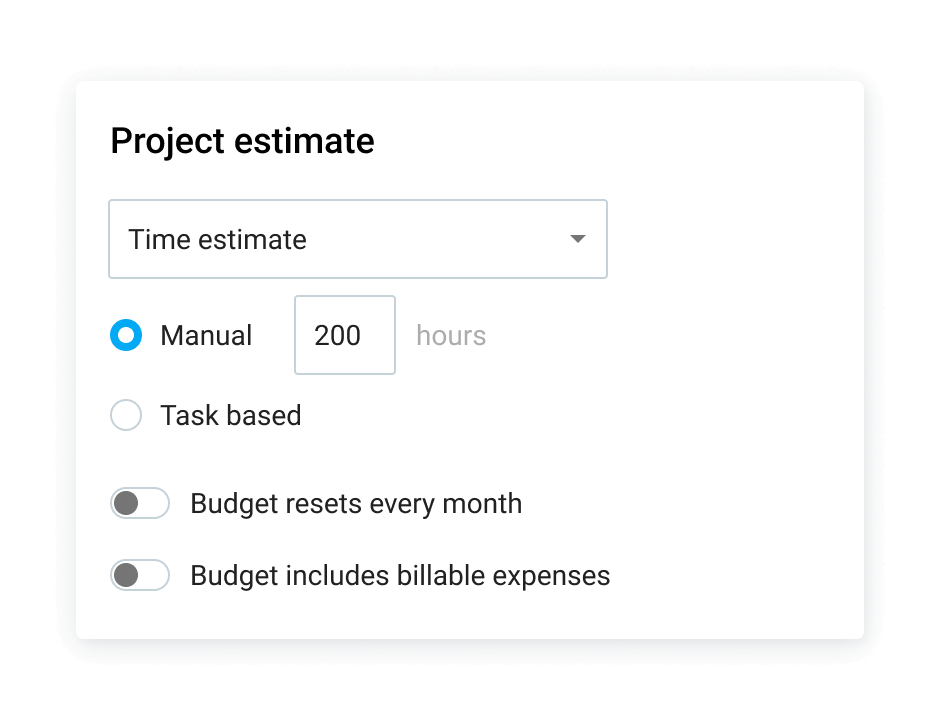Projects - Clockify Features