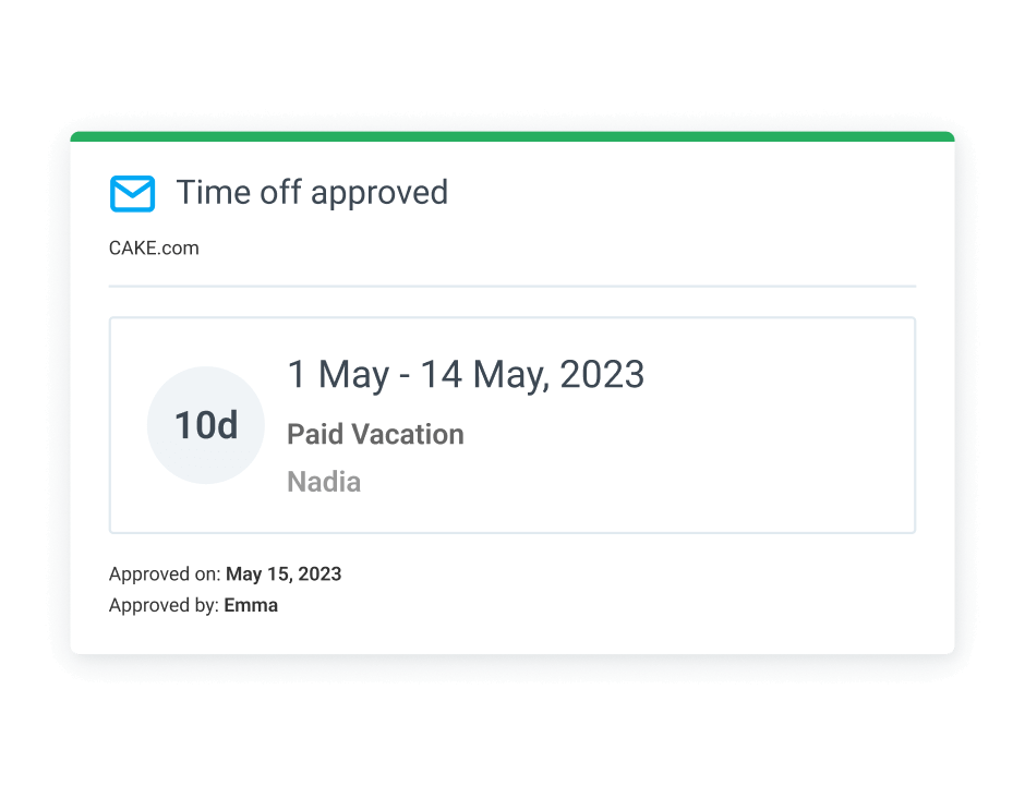Time off - Clockify Features