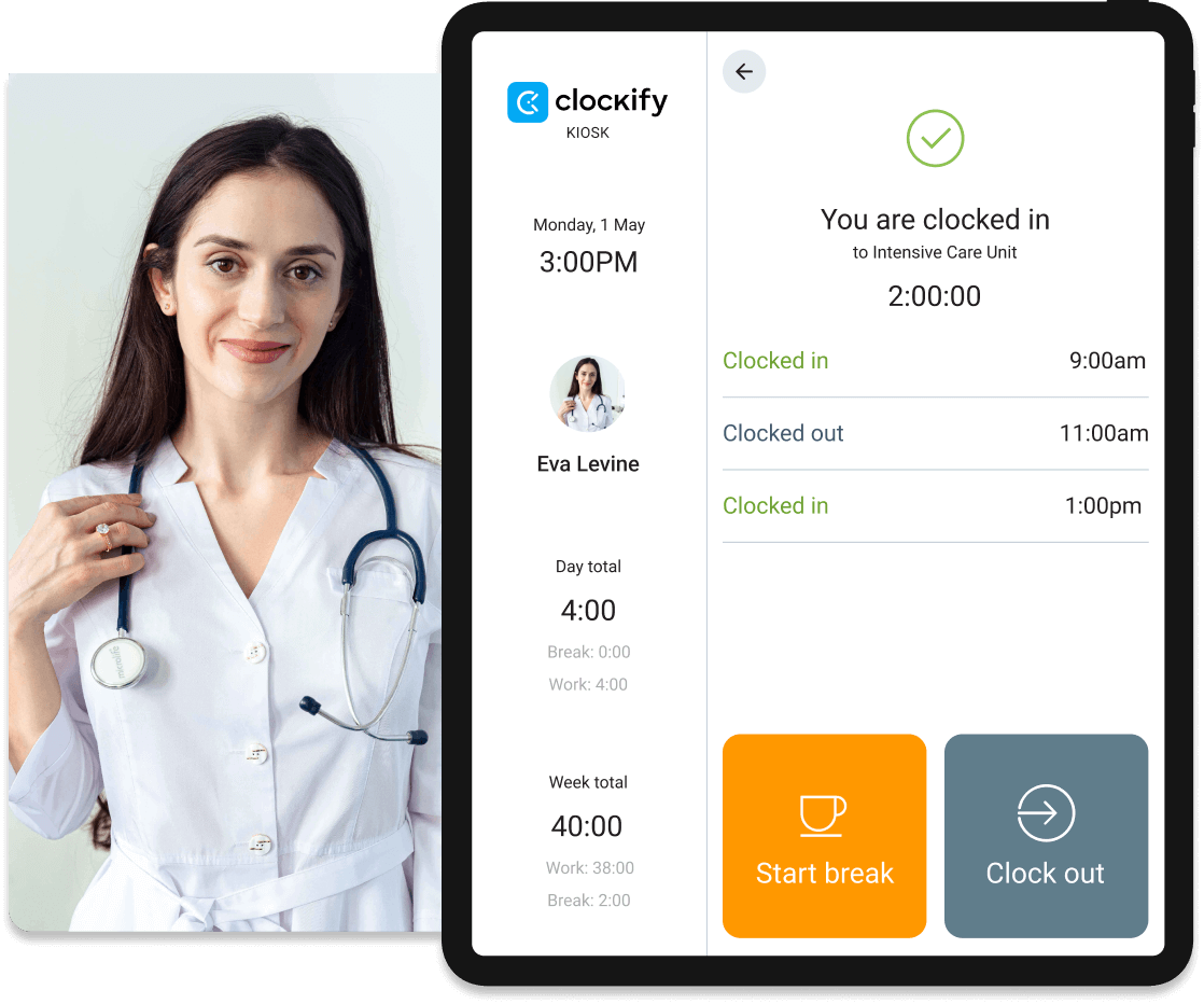 Time Clock for Healthcare Services - Clockify™