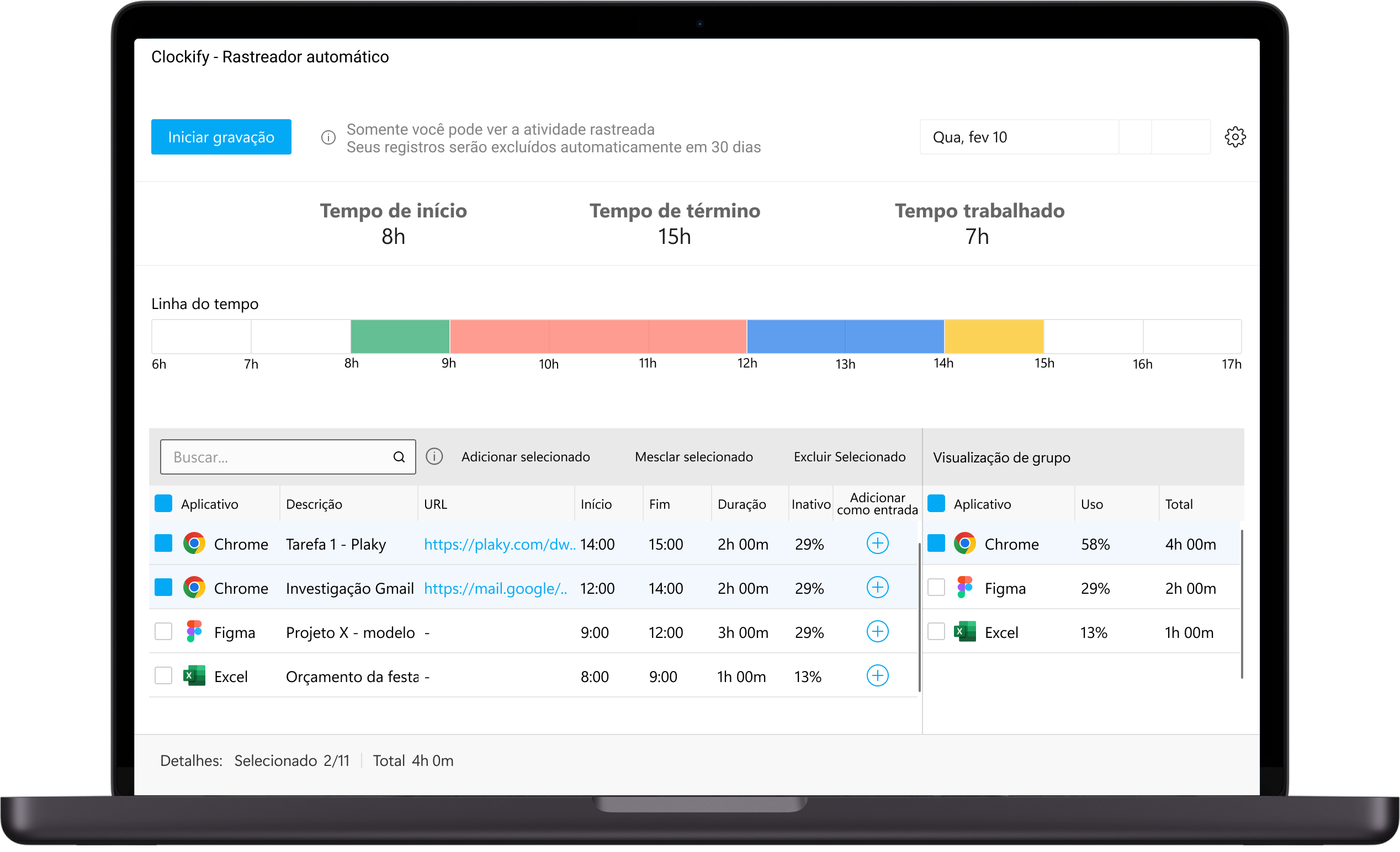Clockify™ - Software de gerenciamento de tempo