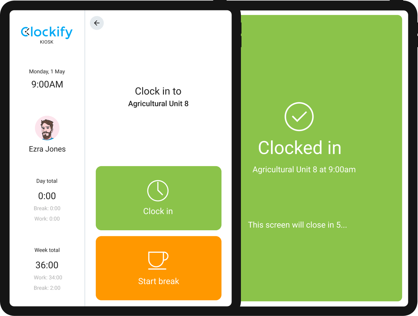 Time Clock for Agricultural Business - Clockify™