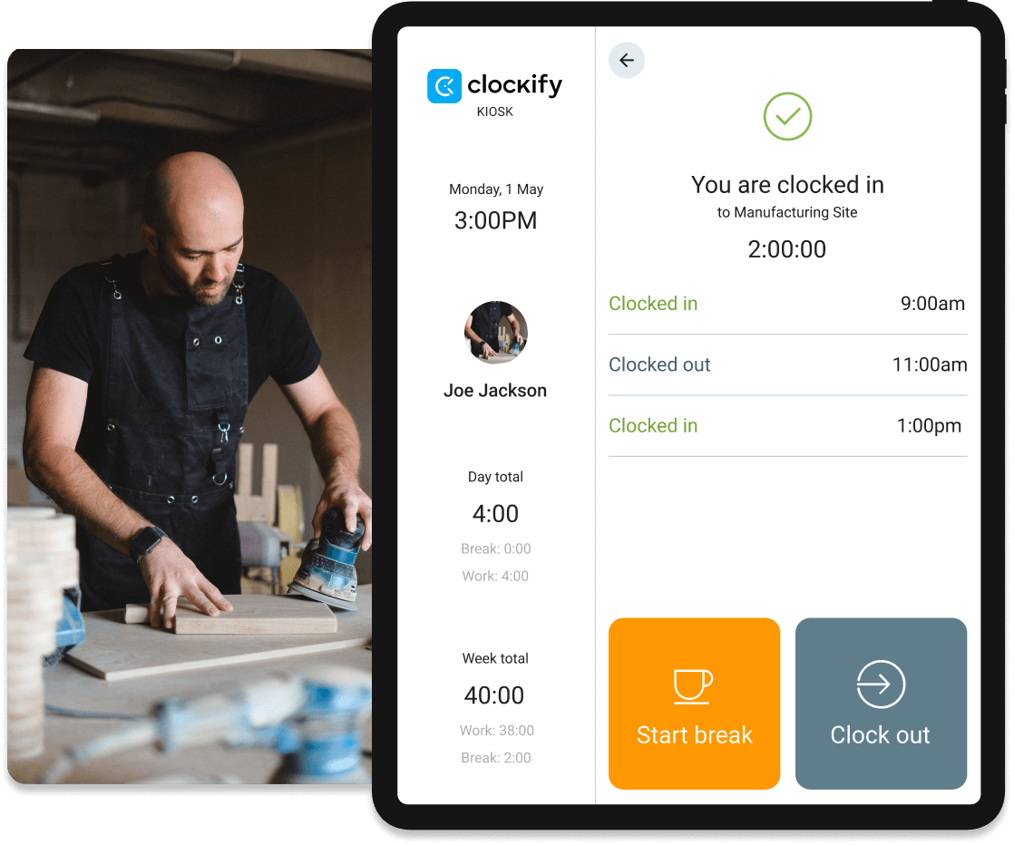 Time Clock for Manufacturers - Clockify™