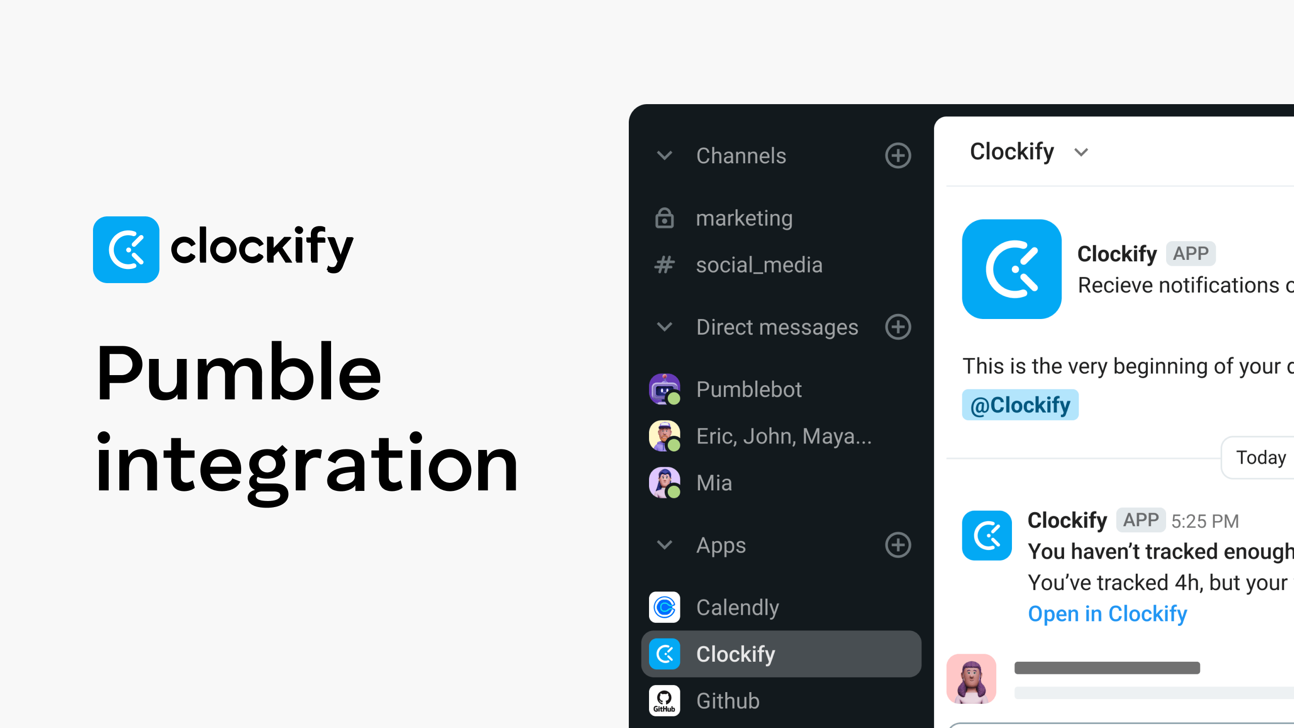 Clockify & Pumble Integration