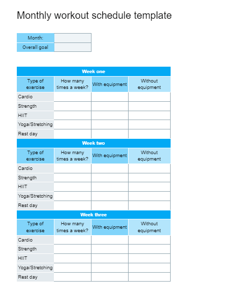 FREE Schedule Templates