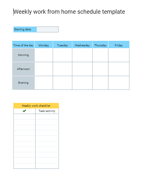 FREE Schedule Templates