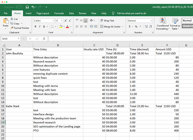 How To Track Time In A Spreadsheet