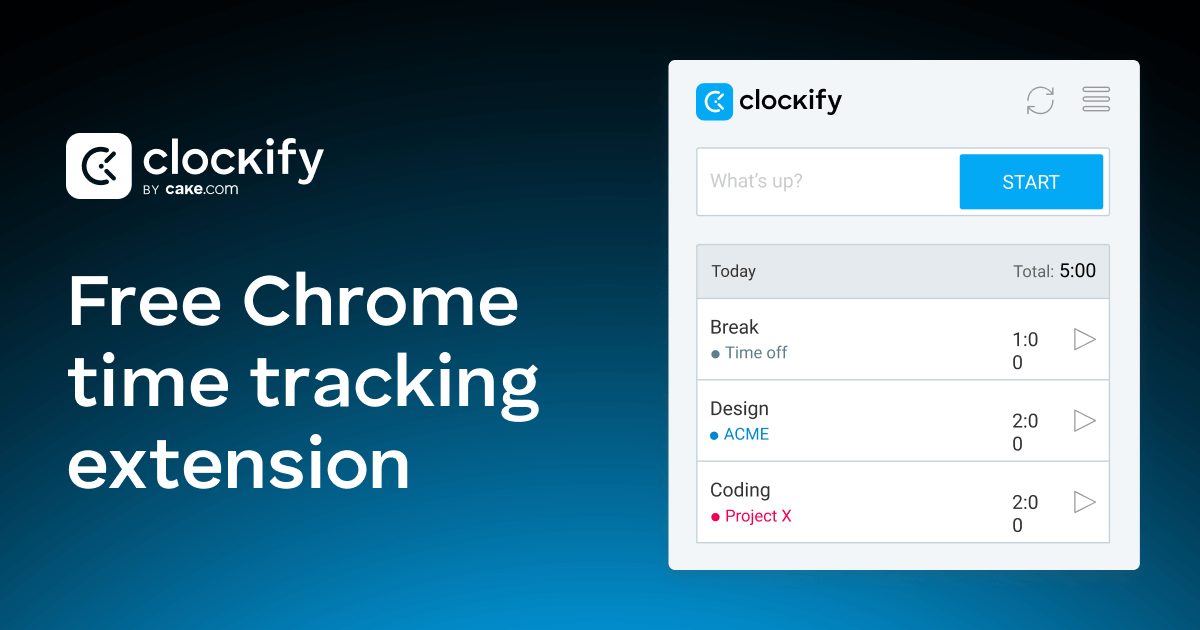 FREE Chrome Time Tracking Extension - Clockify™