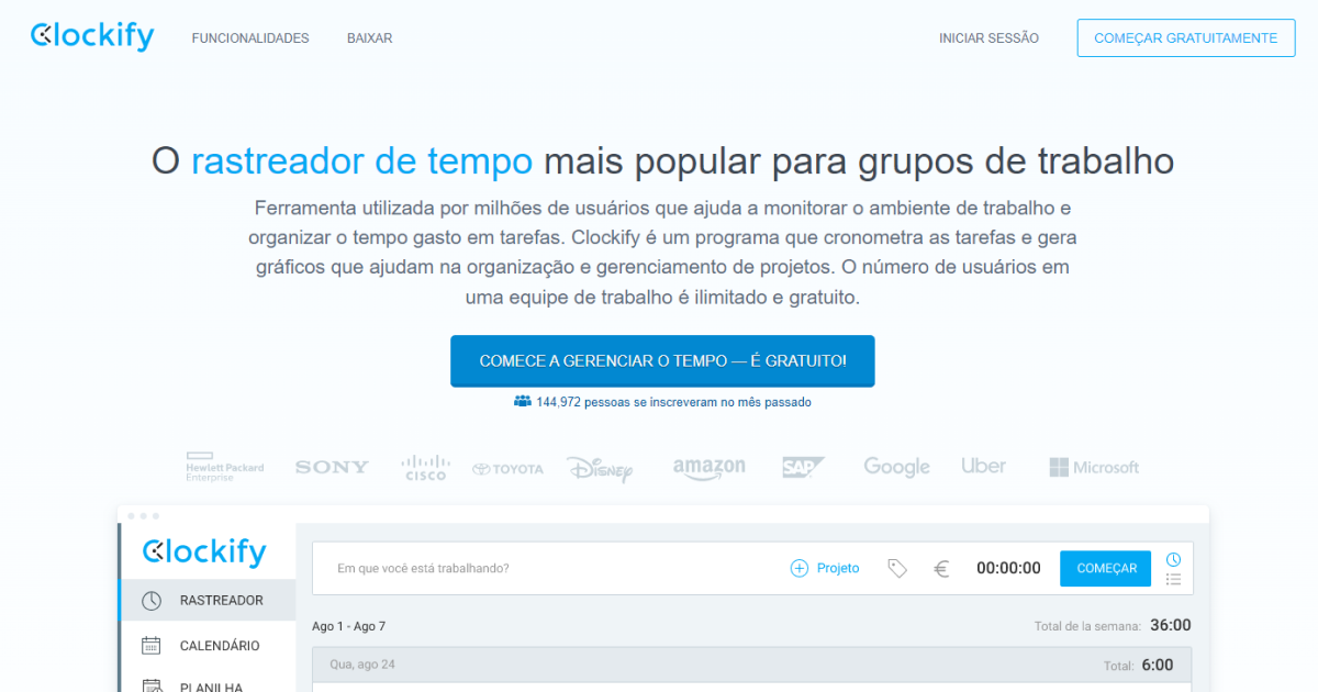 Clockify™ - O rastreador de tempo mais popular