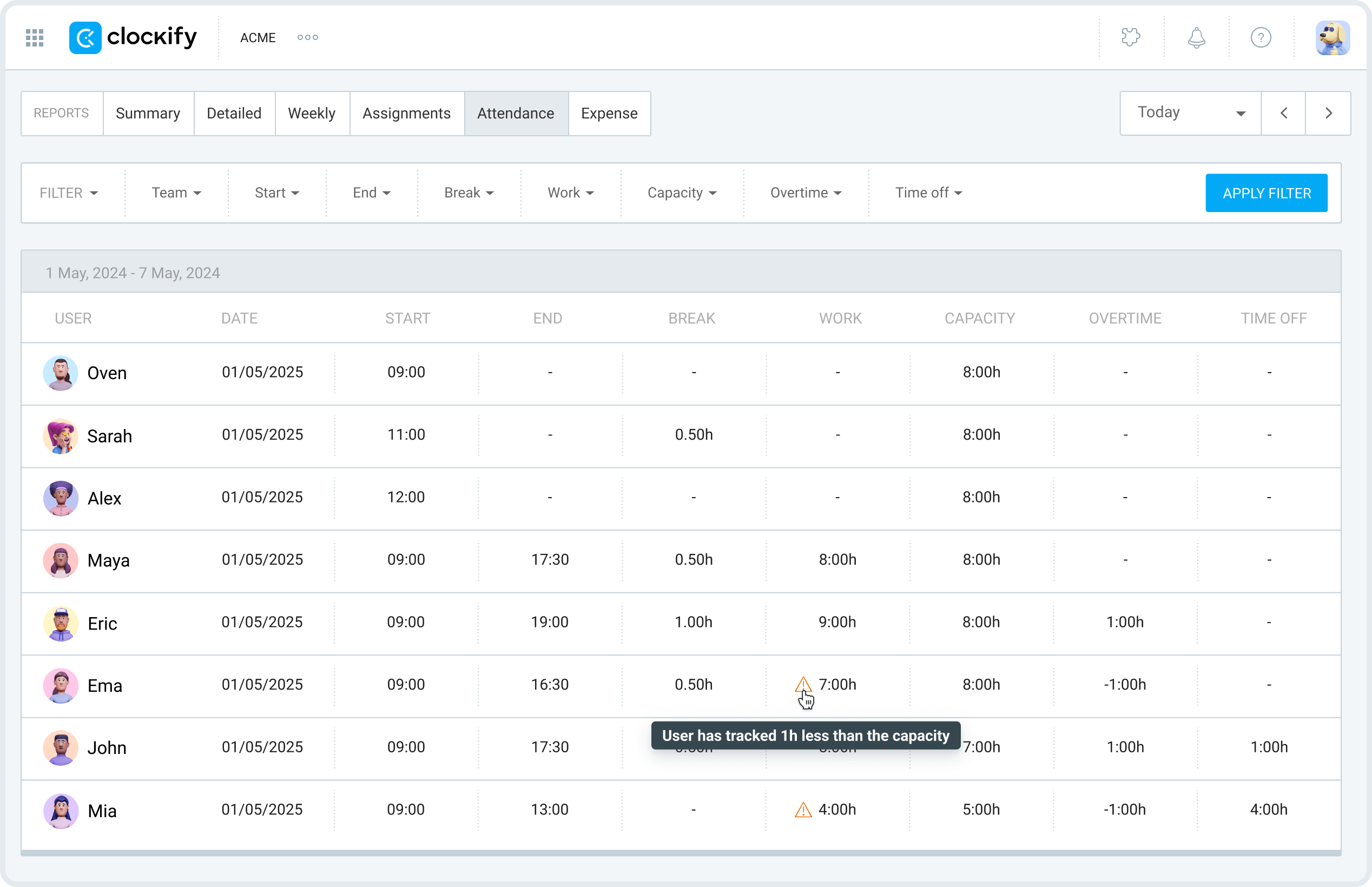 Attendance Software - Clockify™