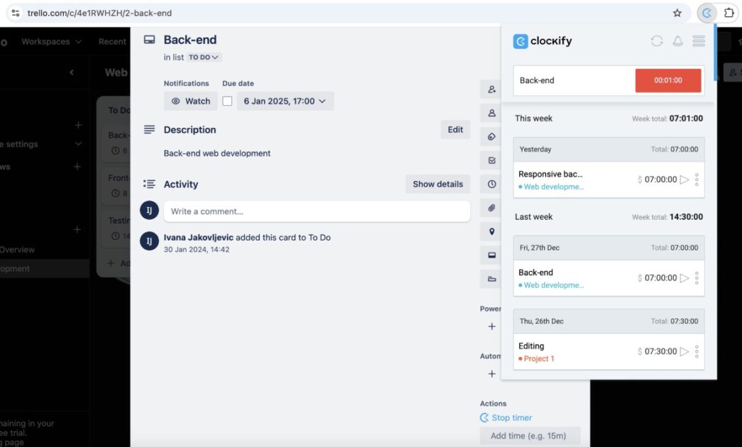 Trello Time Tracking Guide