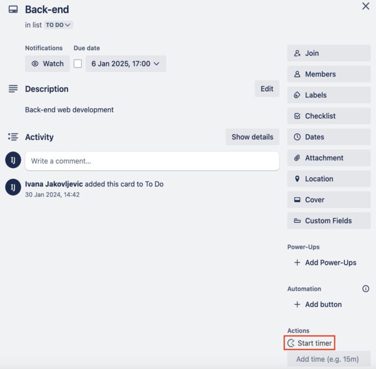 Trello Time Tracking Guide