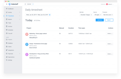Overview of the best timesheet apps