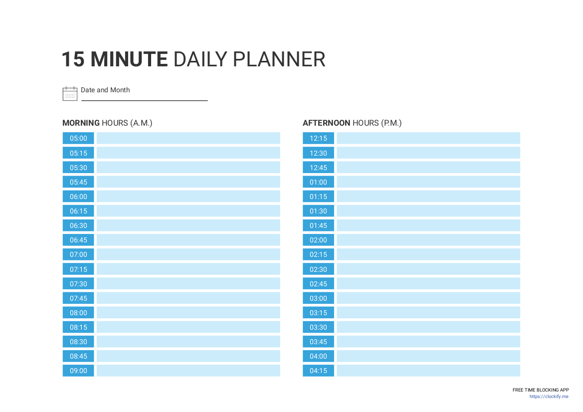 Time blocking planner (+ 9 free time blocking templates)