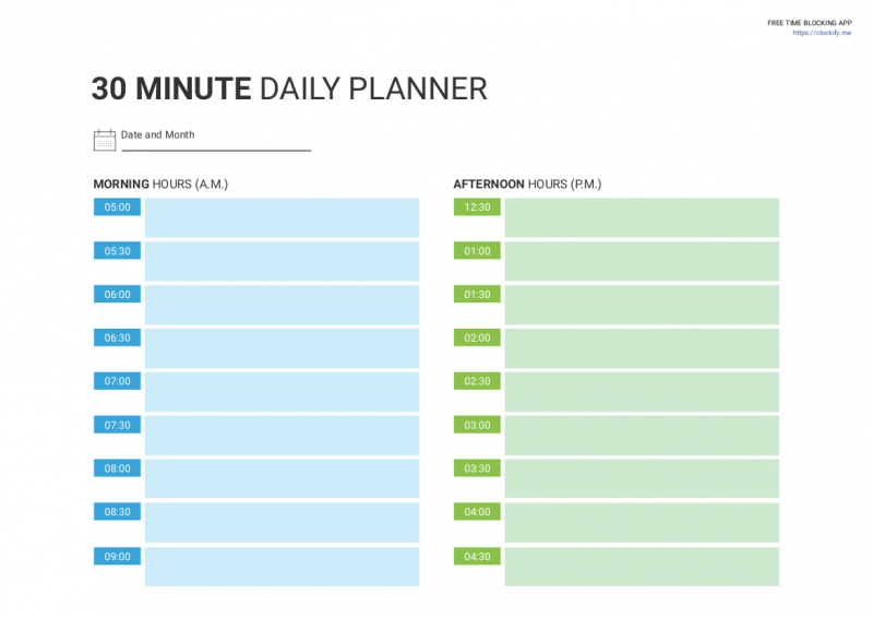 Time blocking planner (+ 9 free time blocking templates)