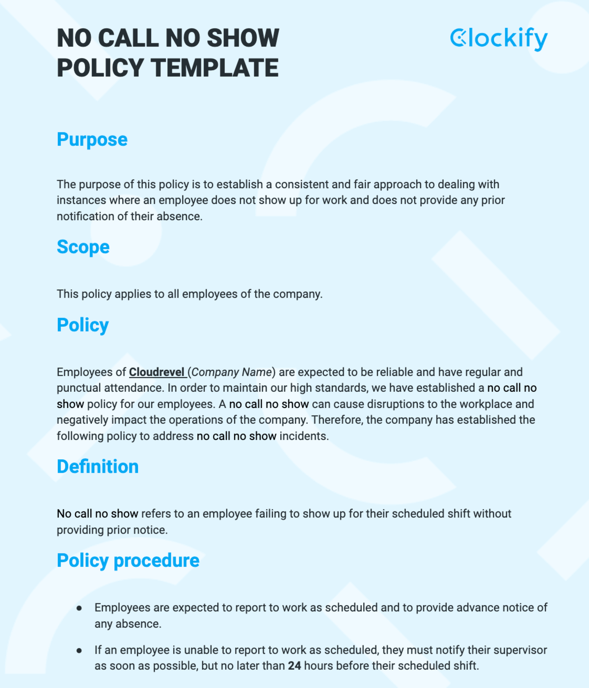How To Handle No Call No Show Cases Free Templates How To Handle No Call No Show Cases Free Templates