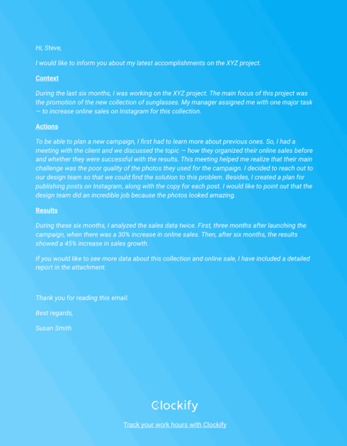 Show Your Boss How Much You Work (+ Email Template) - Clockify Blog