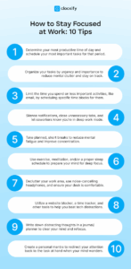 How to Stay Focused at Work: Tips, Tricks, and Benefits