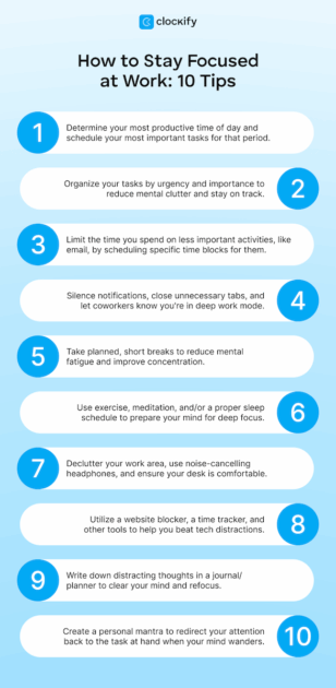 How to Stay Focused at Work: Tips, Tricks, and Benefits