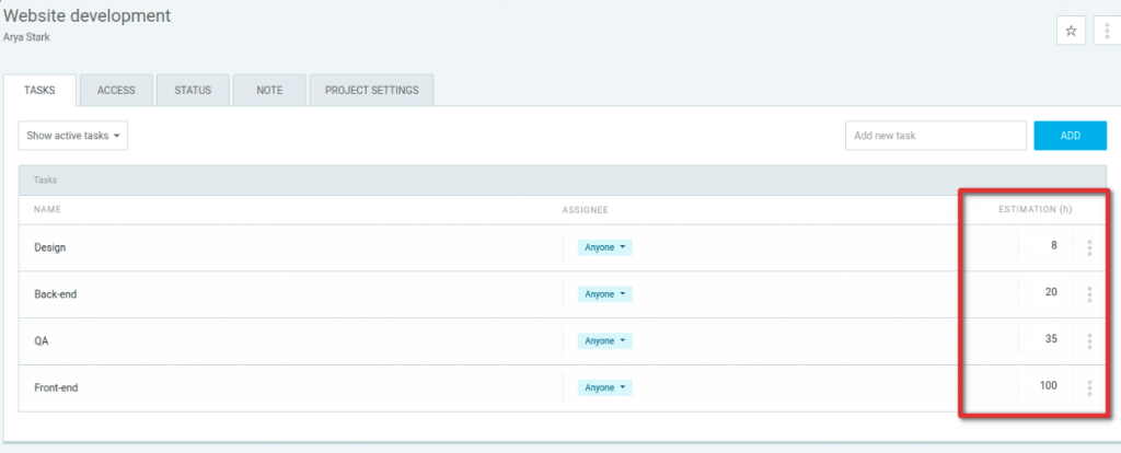 Tracking progress & estimates - Clockify Help