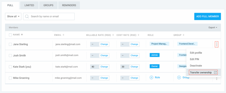 Invite & manage users - Clockify Help
