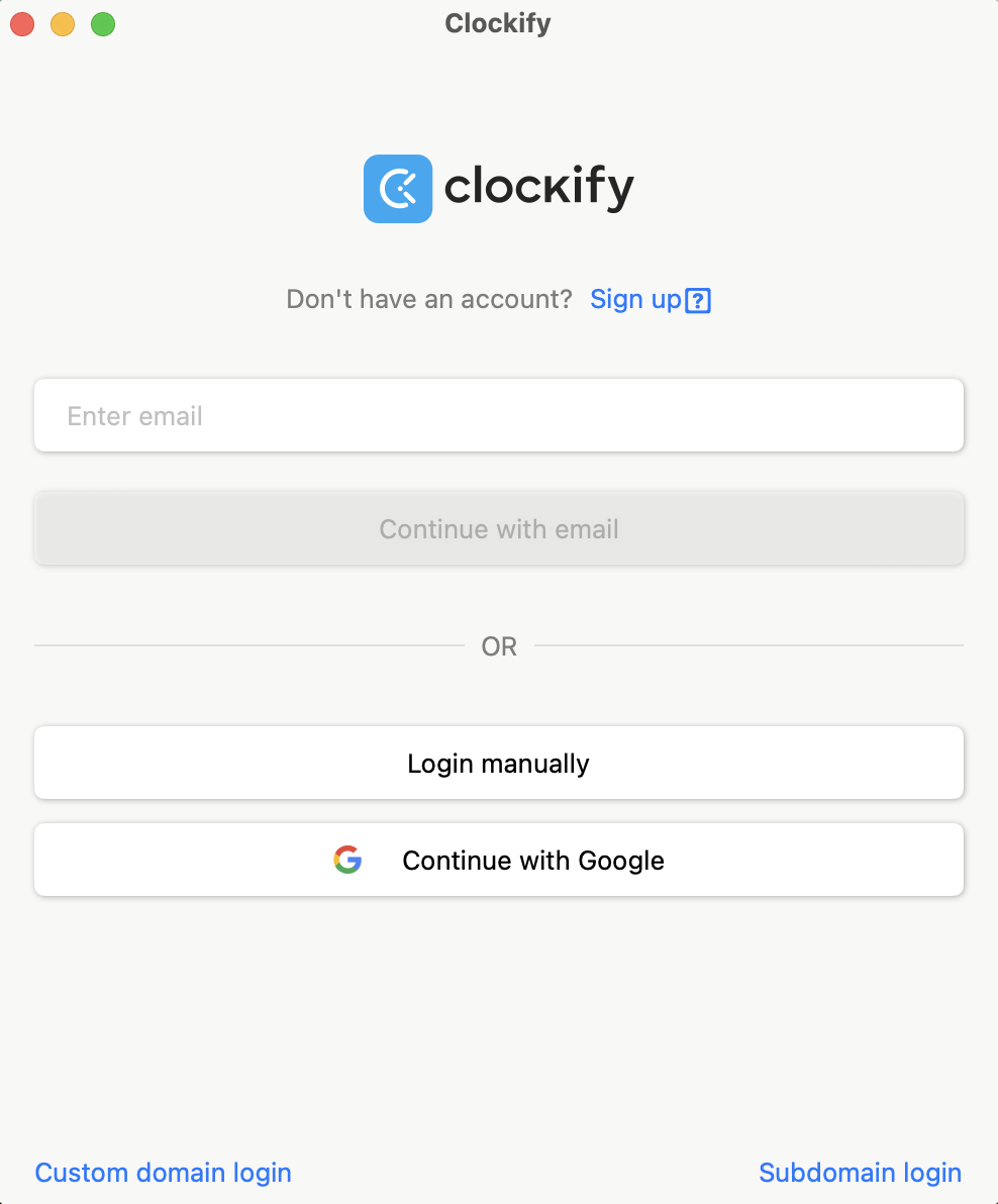 Appli Mac - Centre d'aide Clockify