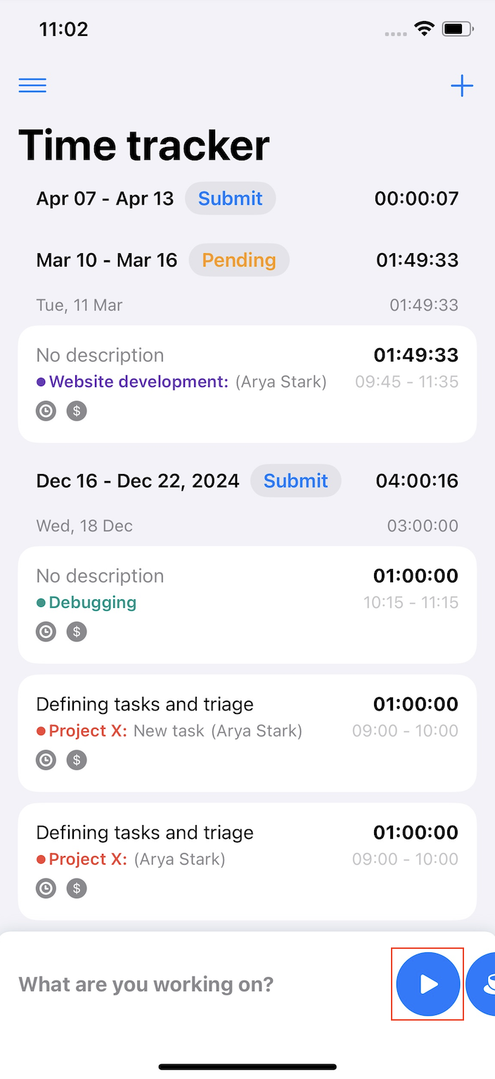 iOS app - Clockify Help