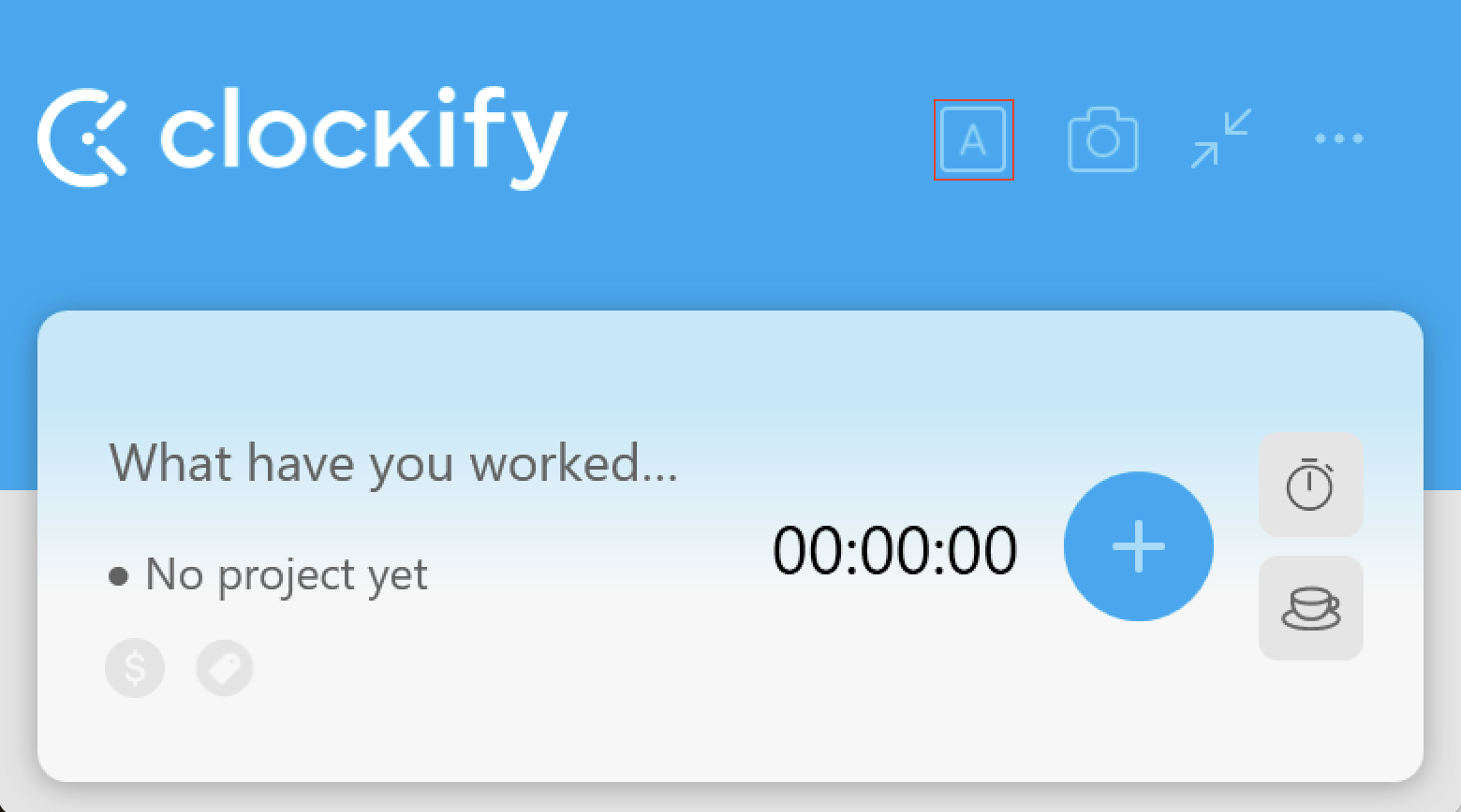 Aplicación para Windows de Clockify