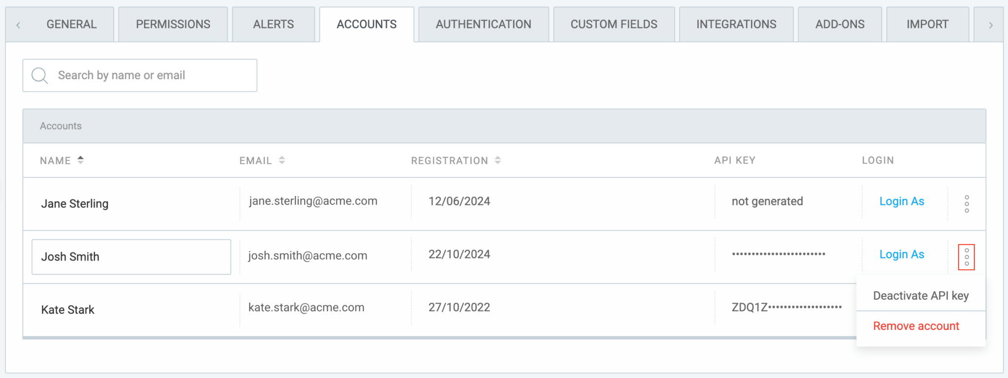 Manage users' accounts - Clockify Help