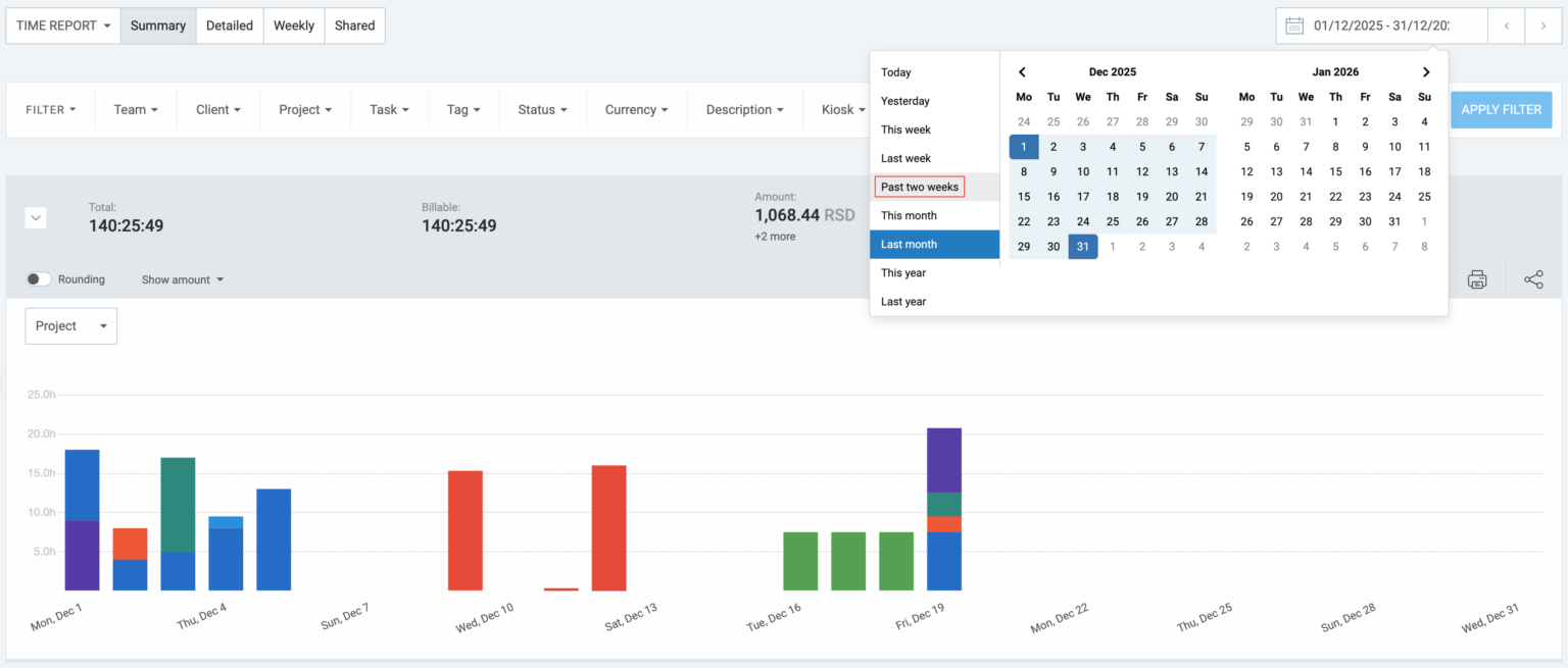 View tracked time & expenses - Clockify Help