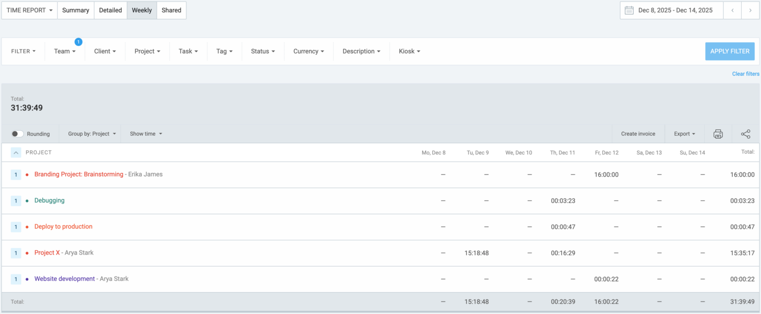 View tracked time & expenses - Clockify Help