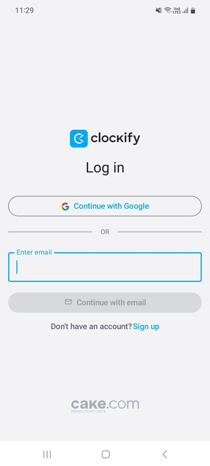 Android app - Clockify Help