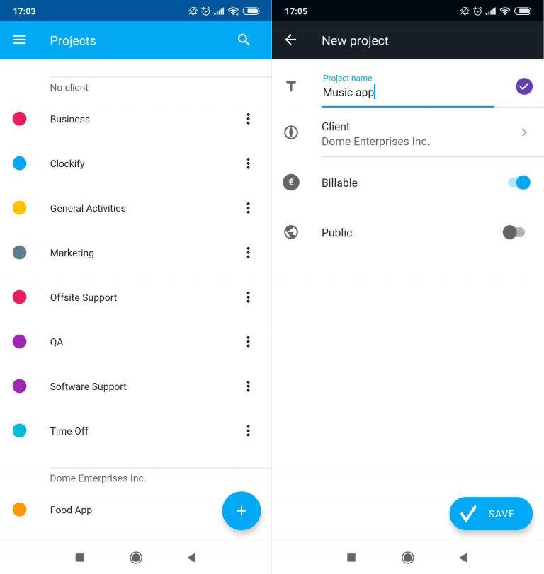Android app - Clockify Help