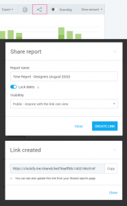 Sharing reports – Clockify Help