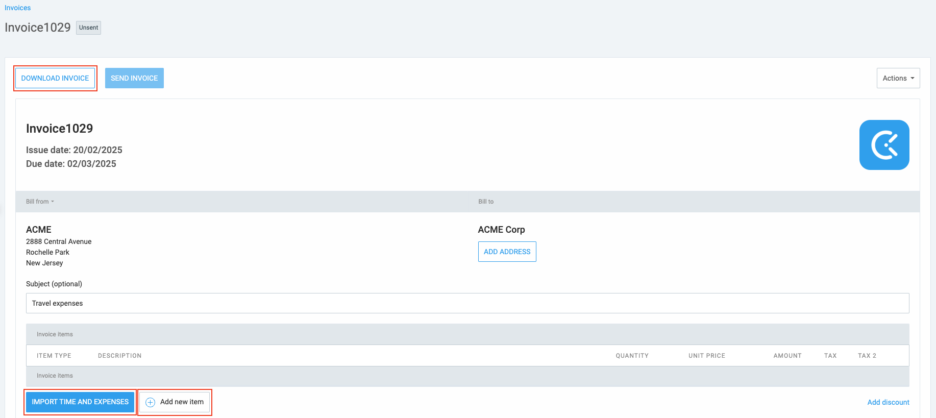 Create & manage invoices - Clockify Help