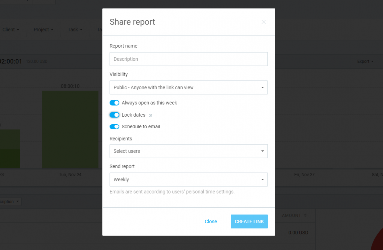 Schedule report - Clockify Help