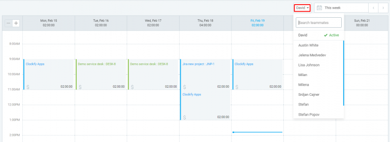 Calendar - Clockify Help