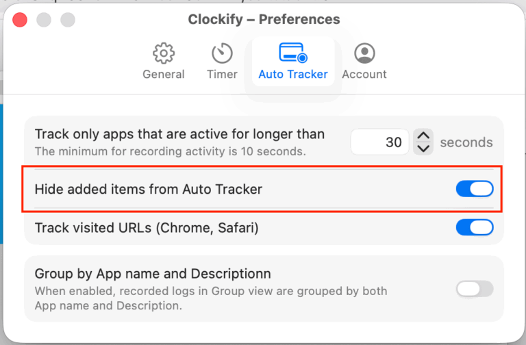 Auto tracker - Clockify Help